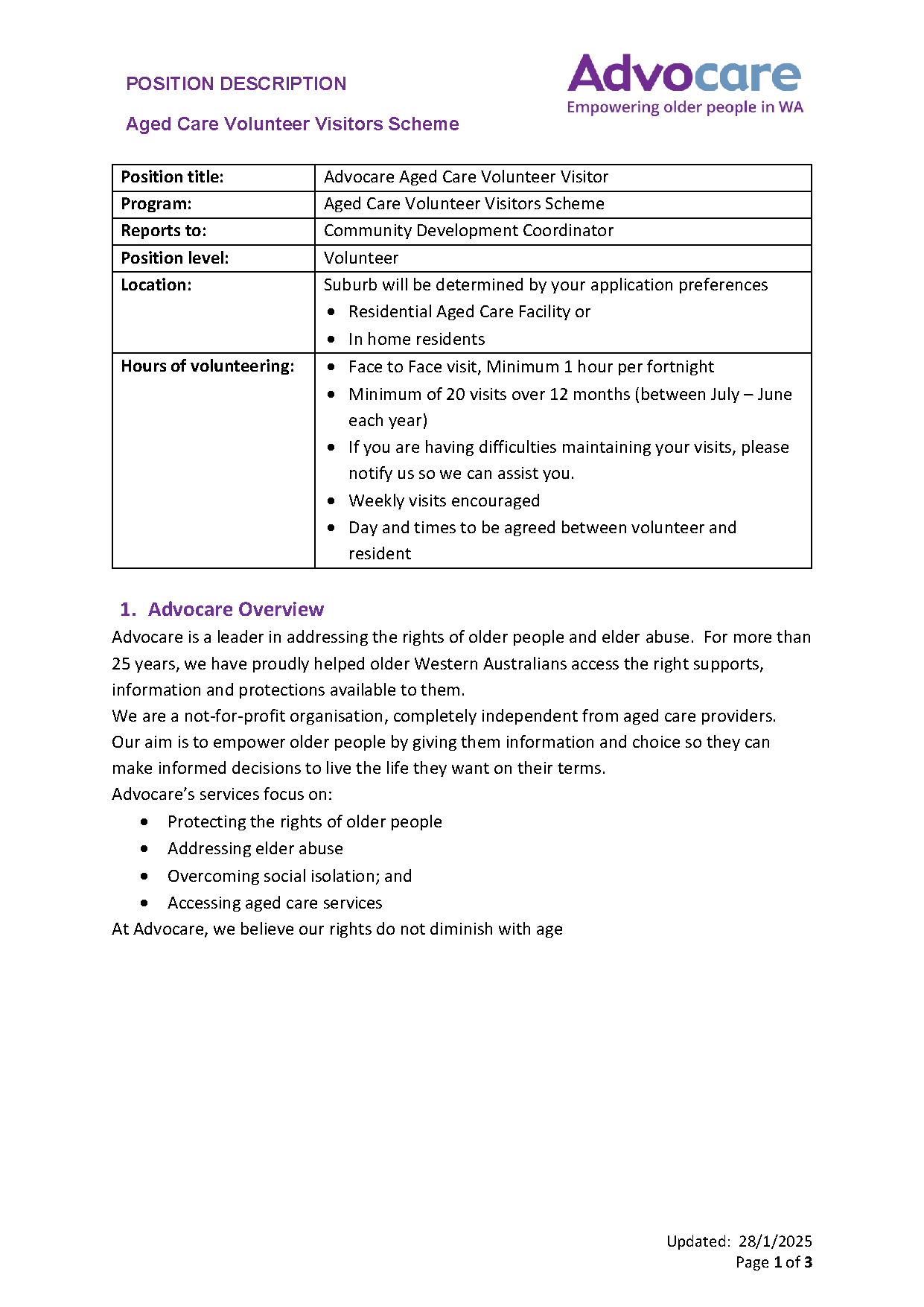 Key documents - Advocare